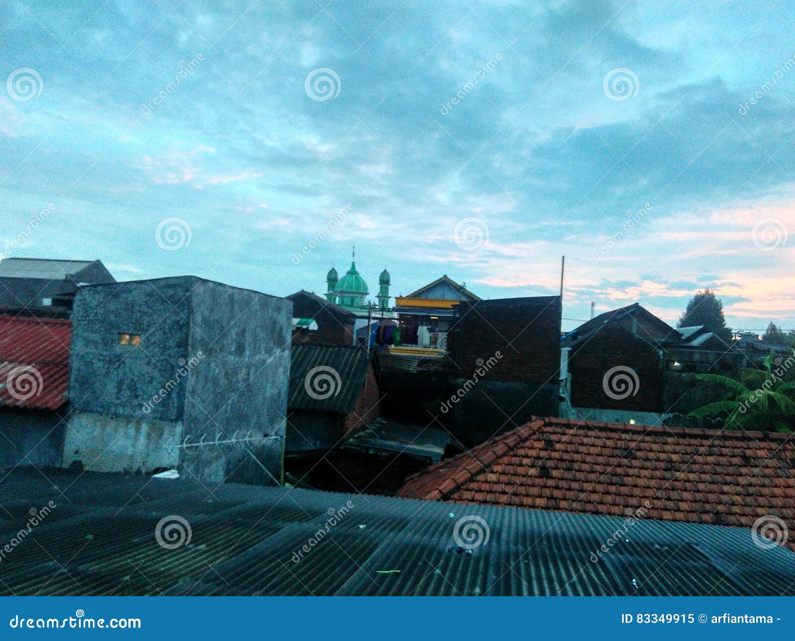 Morning town stock image. Image of tropical, build, town - 83349915