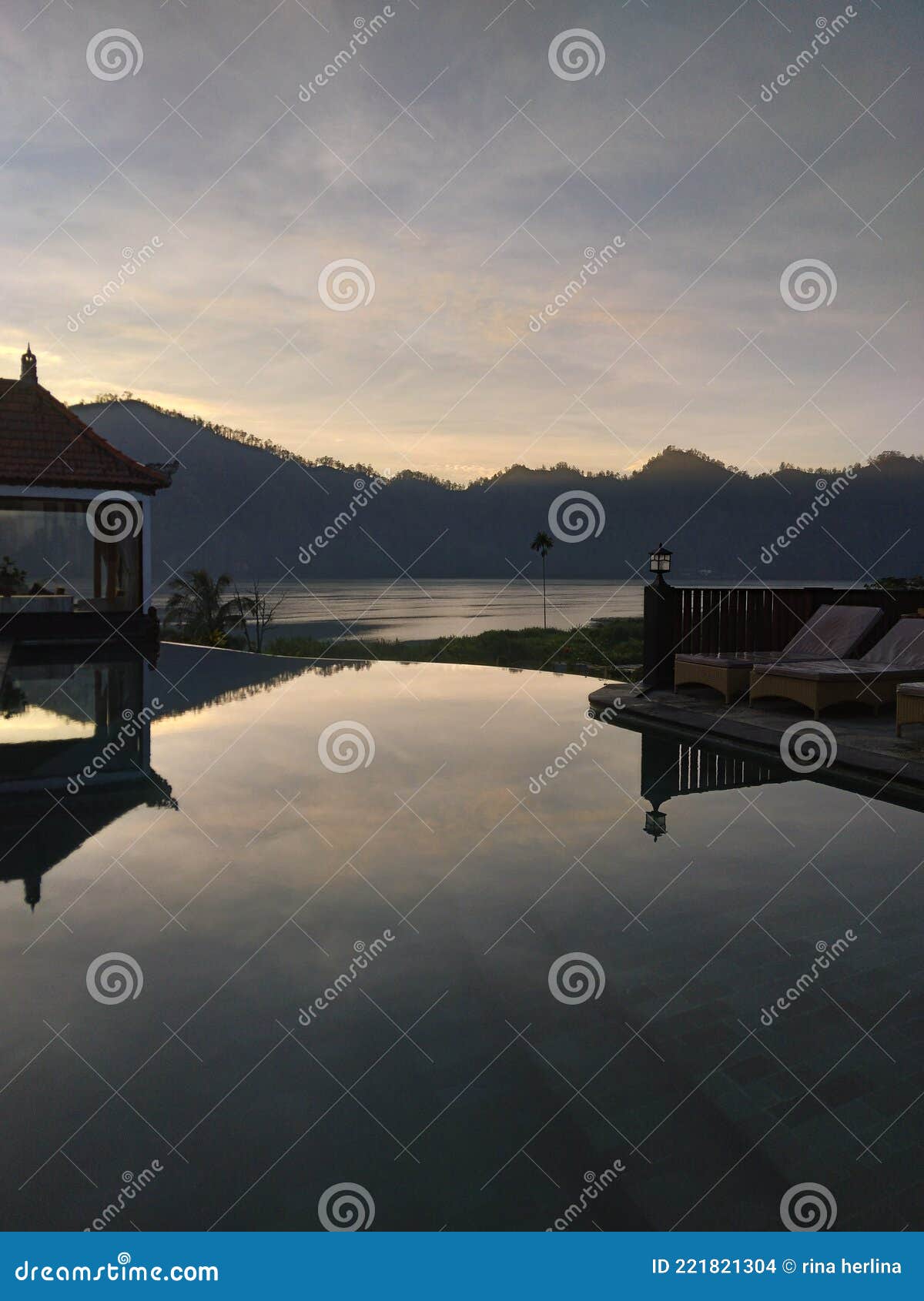 Morning View Around the Lake Stock Photo - Image of sunset, reflection ...