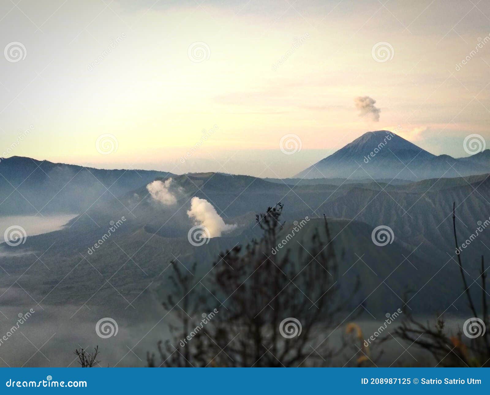 Morning view in bromo stock image. Image of mountain - 208987125