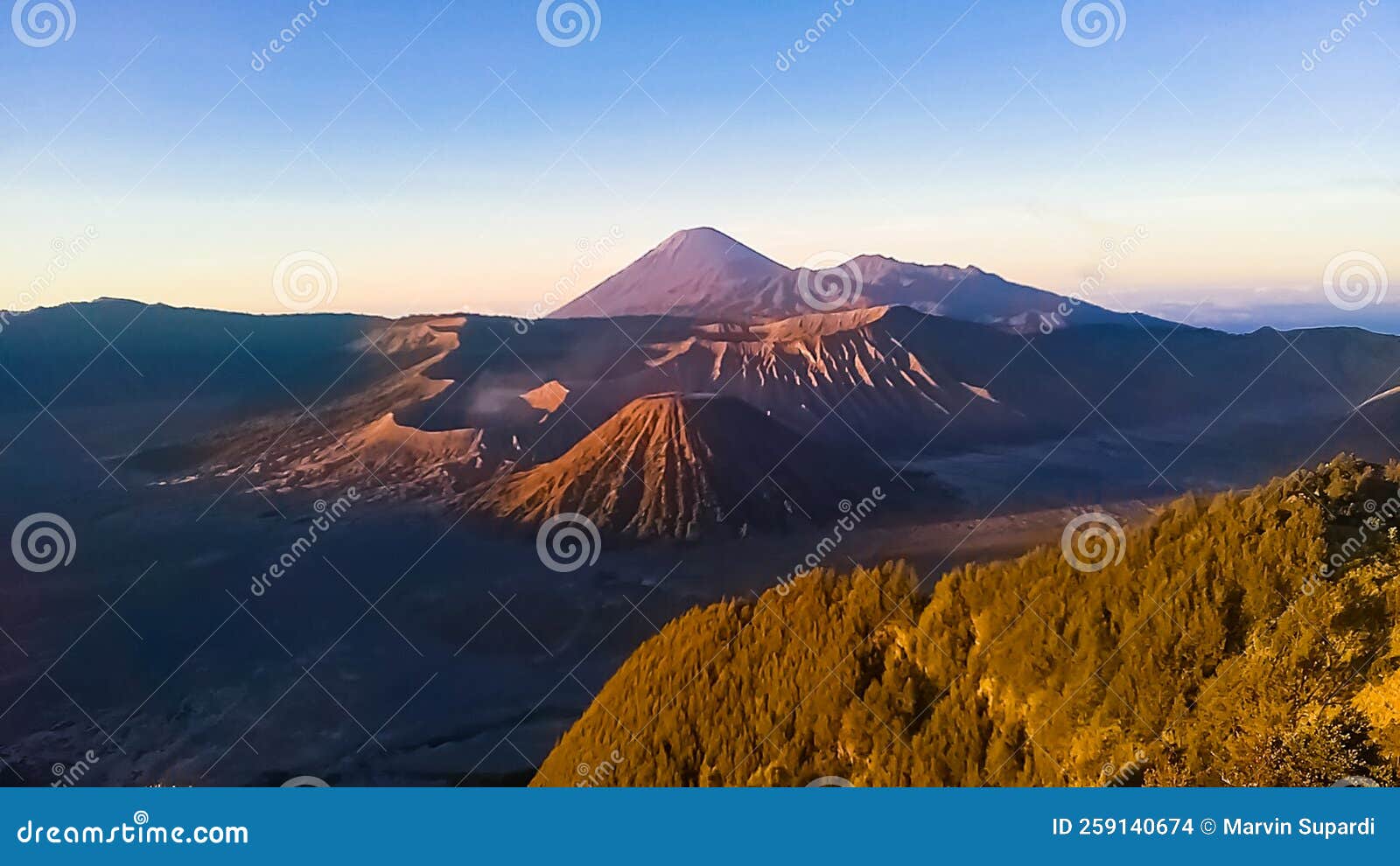 Morning View of Bromo Mountain, Indonesia Stock Photo - Image of ...