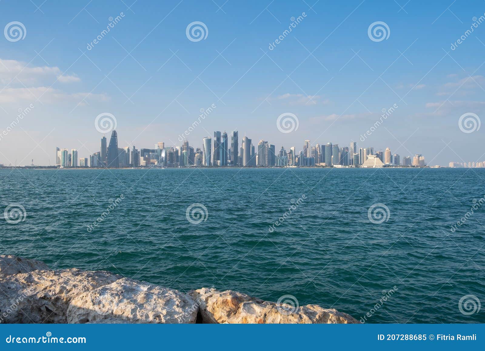 Doha West Bay View From Sheraton Park, Doha, Qatar, Middle East ...