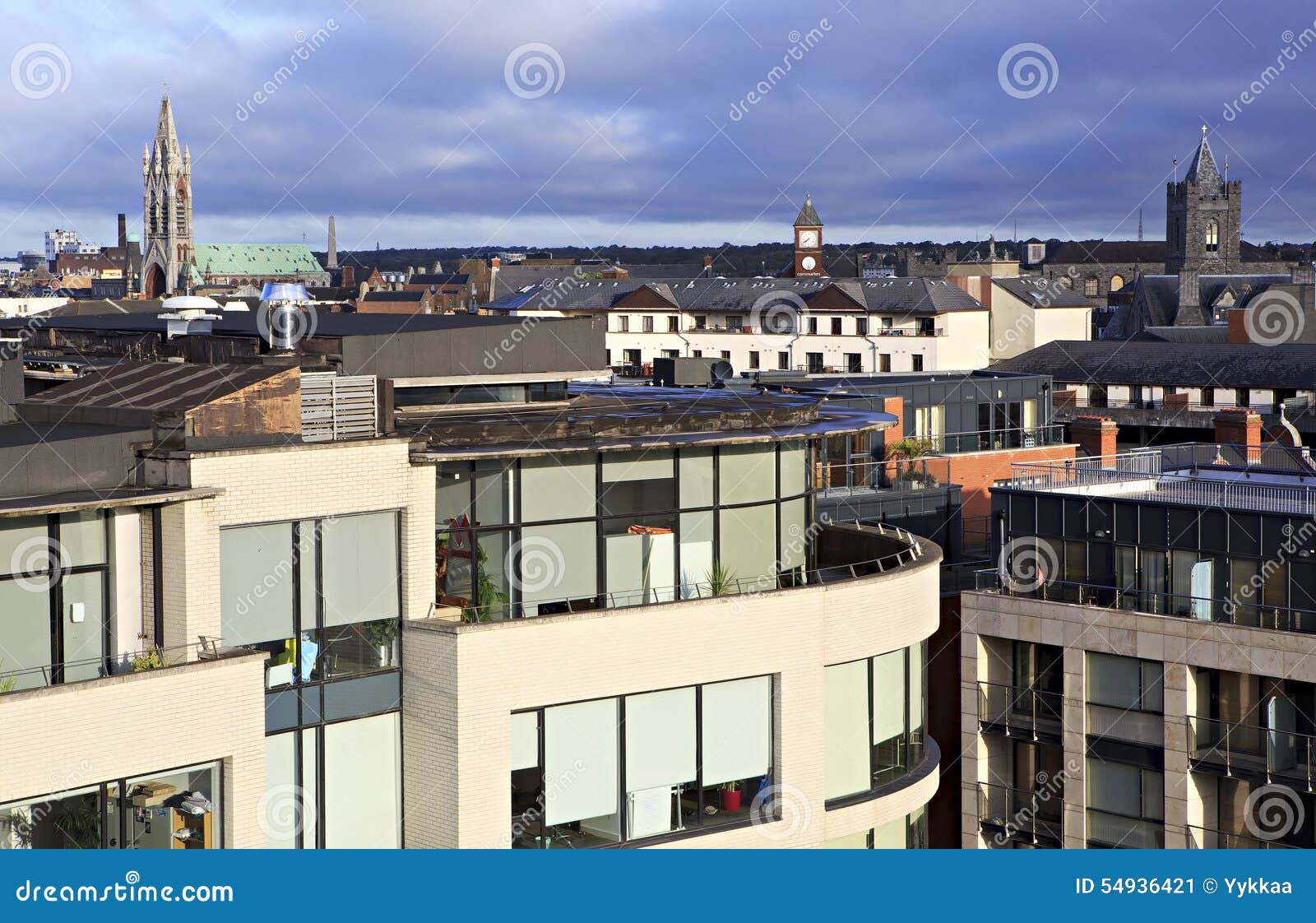 Morning View of Downtown Dublin Editorial Photo - Image of summer ...