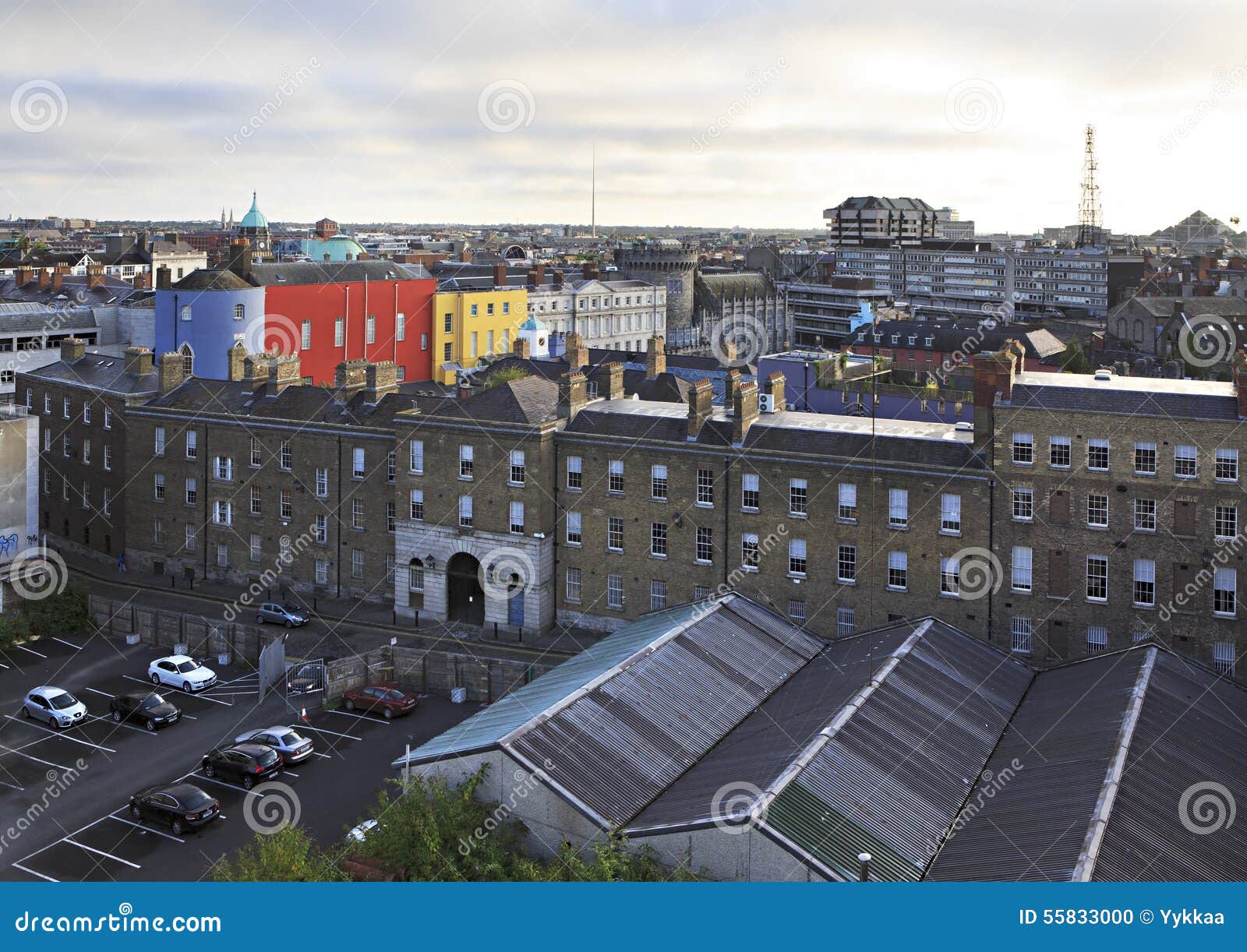 Morning View of Downtown Dublin Editorial Image - Image of roof, house ...