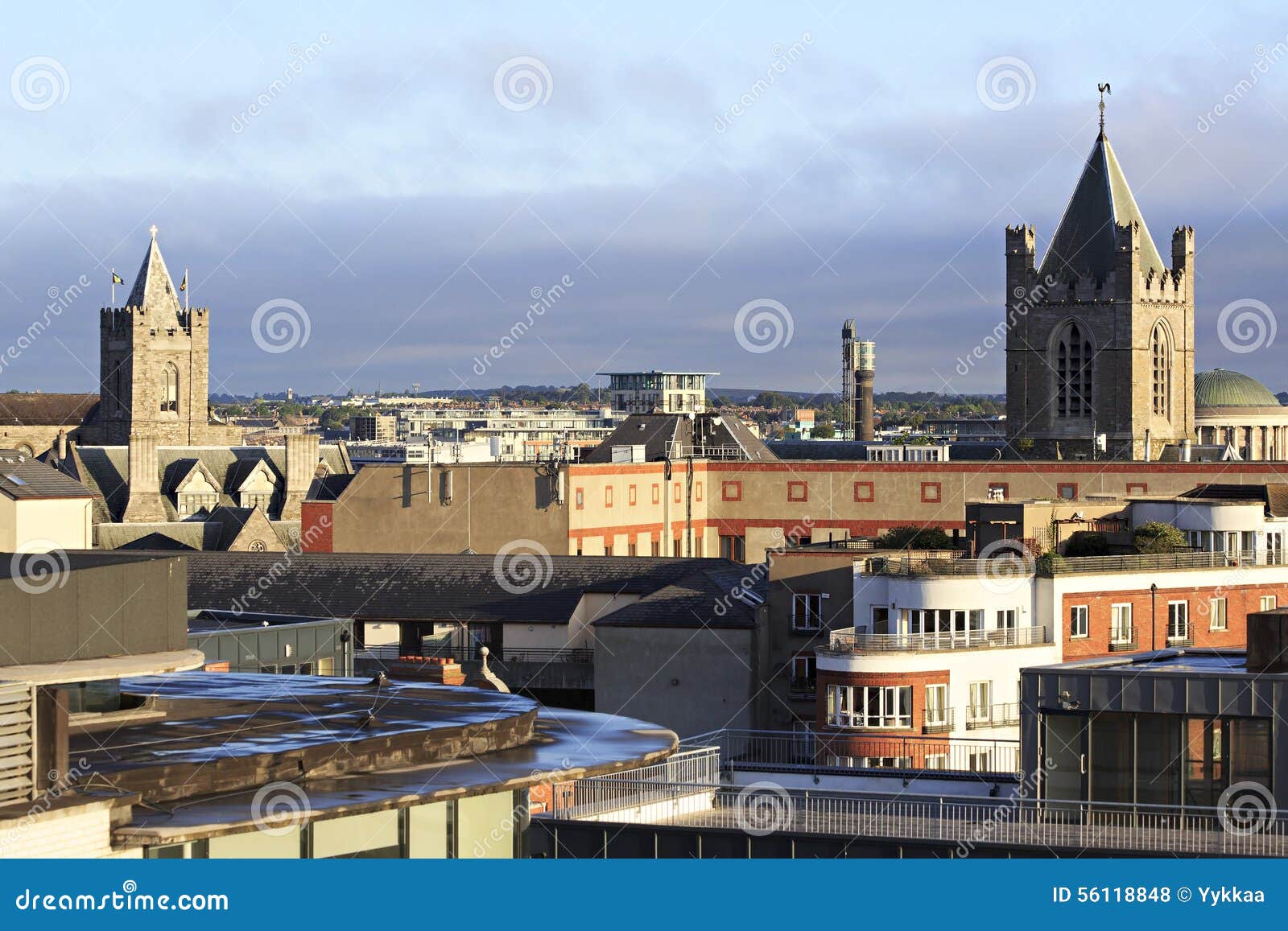 Morning View of Downtown Dublin Editorial Stock Photo - Image of summer ...