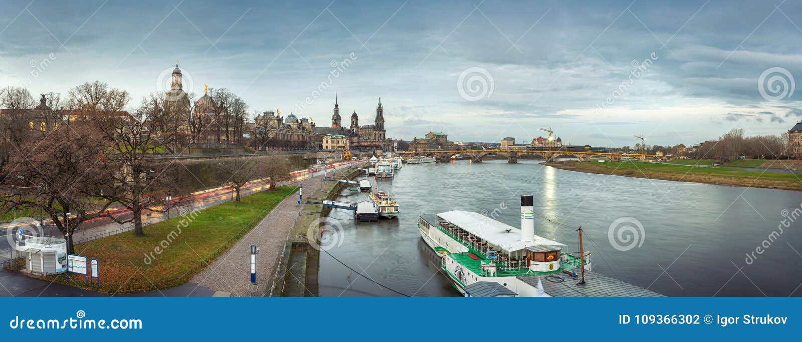 Morning View of Dresden, Germany, December 2017 Editorial Photography ...