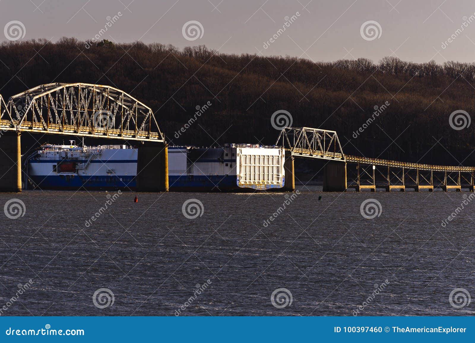 Eggner`s Ferry Bridge Collapse - Kentucky Lake, Kentucky Stock Photo ...