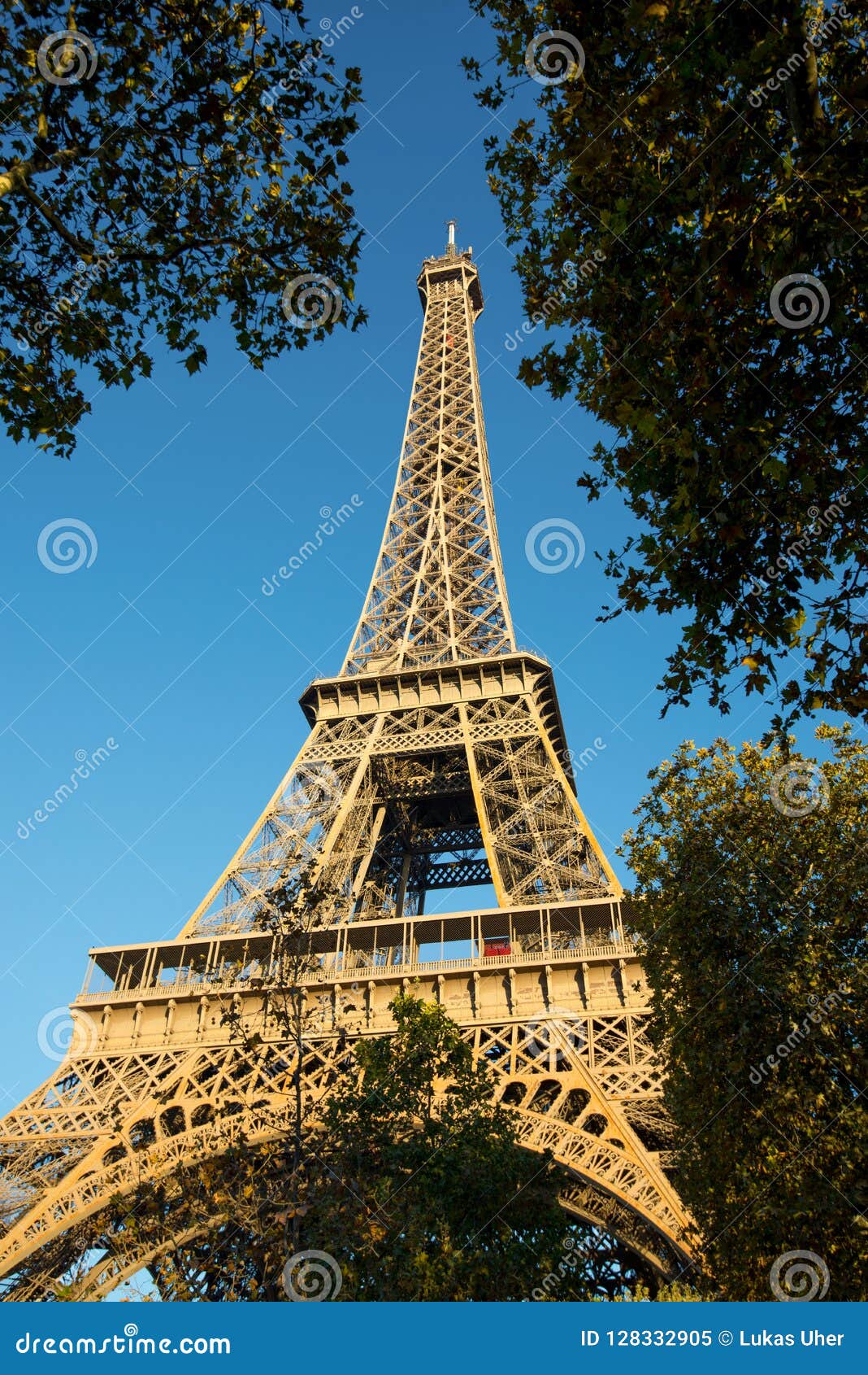 Morning View of the Eiffel Tower. Paris, France Stock Image - Image of ...