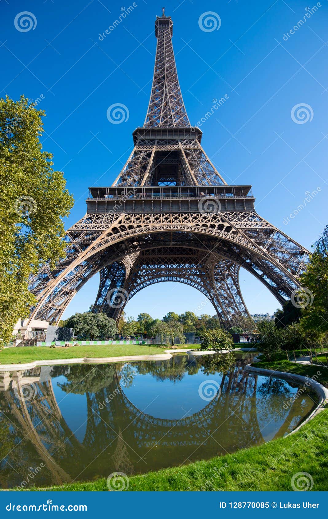 Morning View of the Eiffel Tower. Paris, France Stock Image - Image of ...