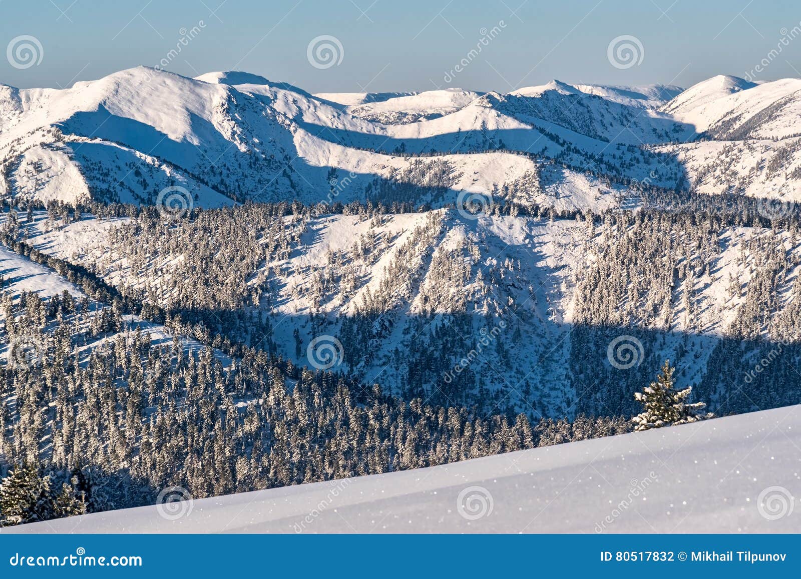 Morning View of the Khamar-Daban Ridge Stock Photo - Image of ...