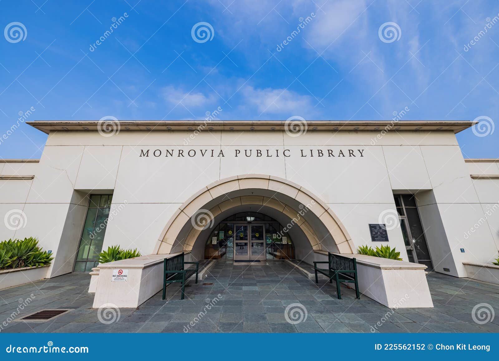 Morning View of the Monrovia Public Library in Library Park Editorial ...