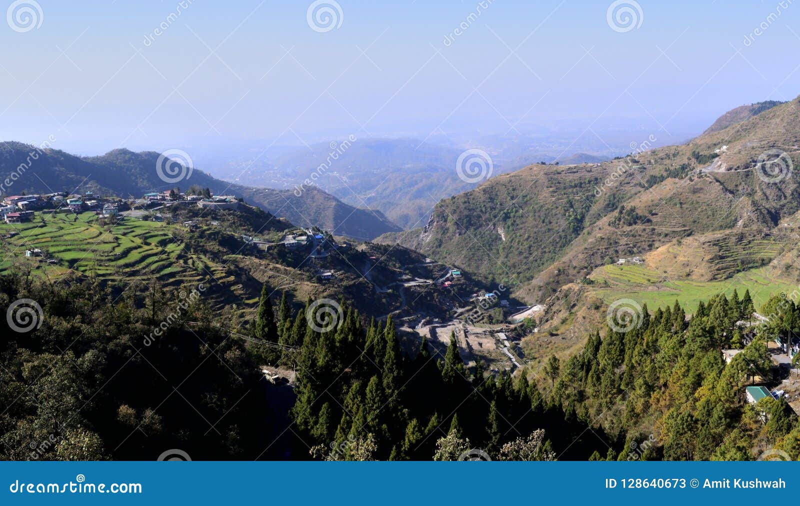 Beautiful Morning View of Mussoorie City Stock Image - Image of ...