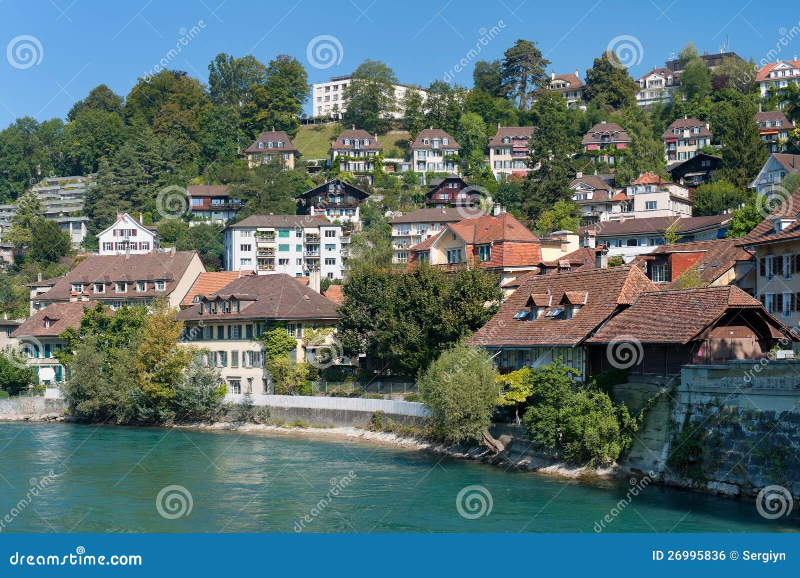 Morning View on Old Town of Bern Stock Photo - Image of town, aare ...