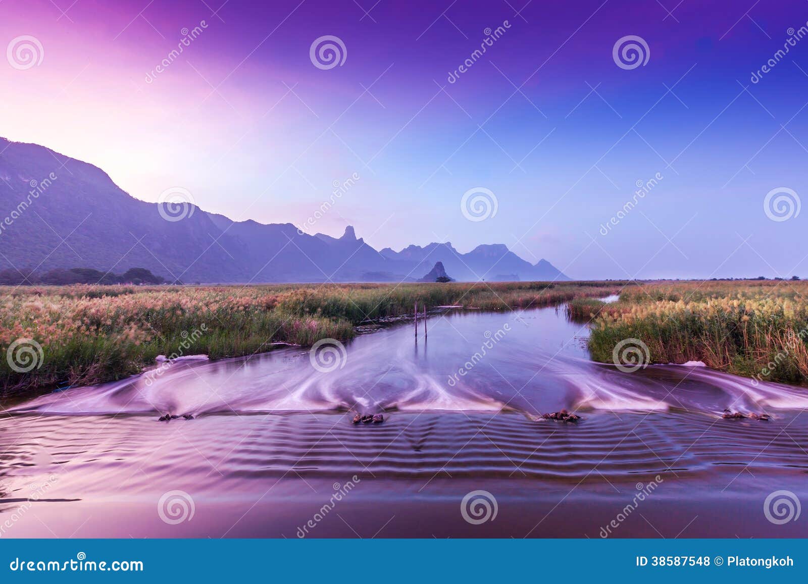 Morning View Over the Mountain Stock Photo - Image of river, lake: 38587548