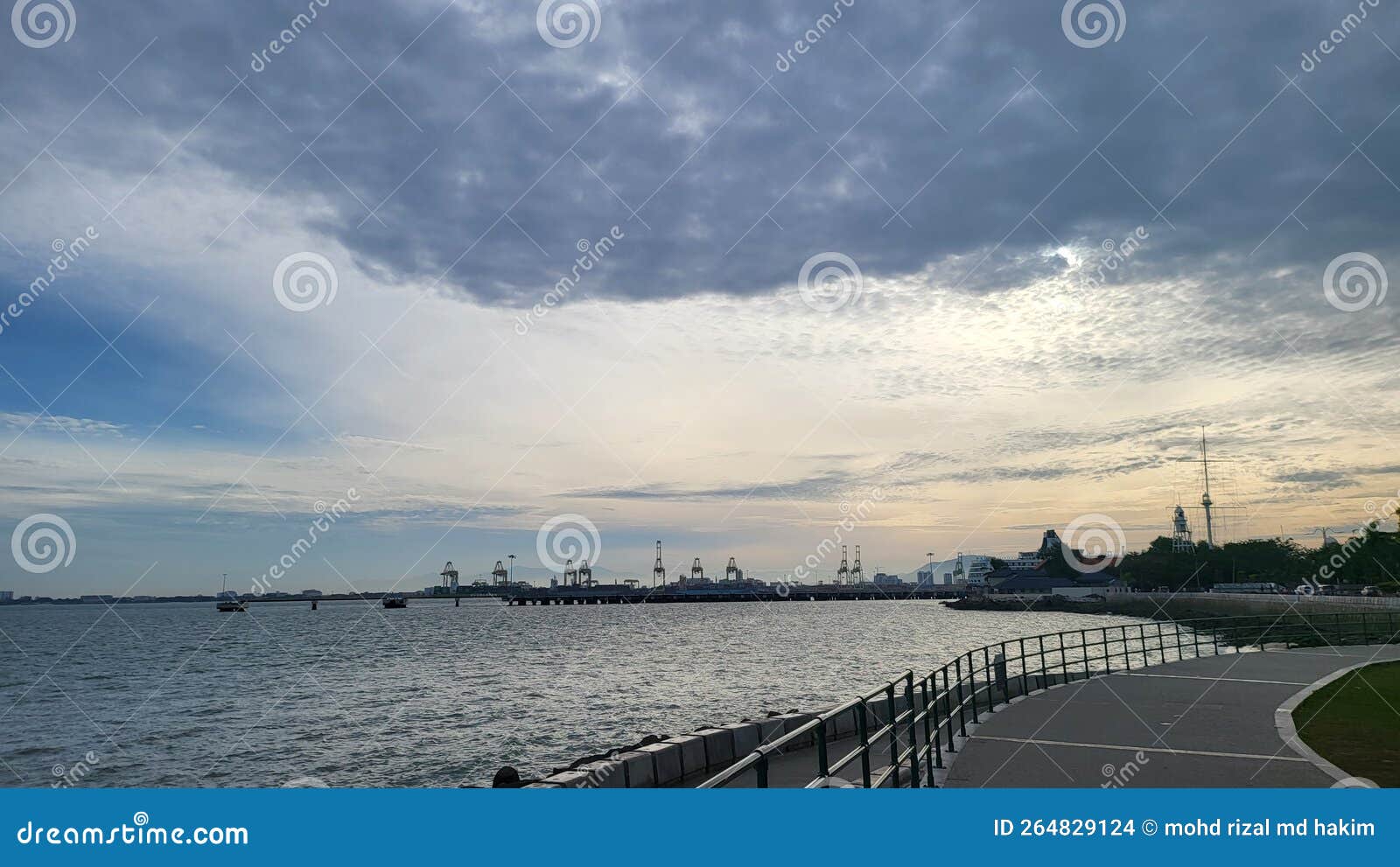 Morning View of Penang Port from Georgetown Stock Photo - Image of dusk ...