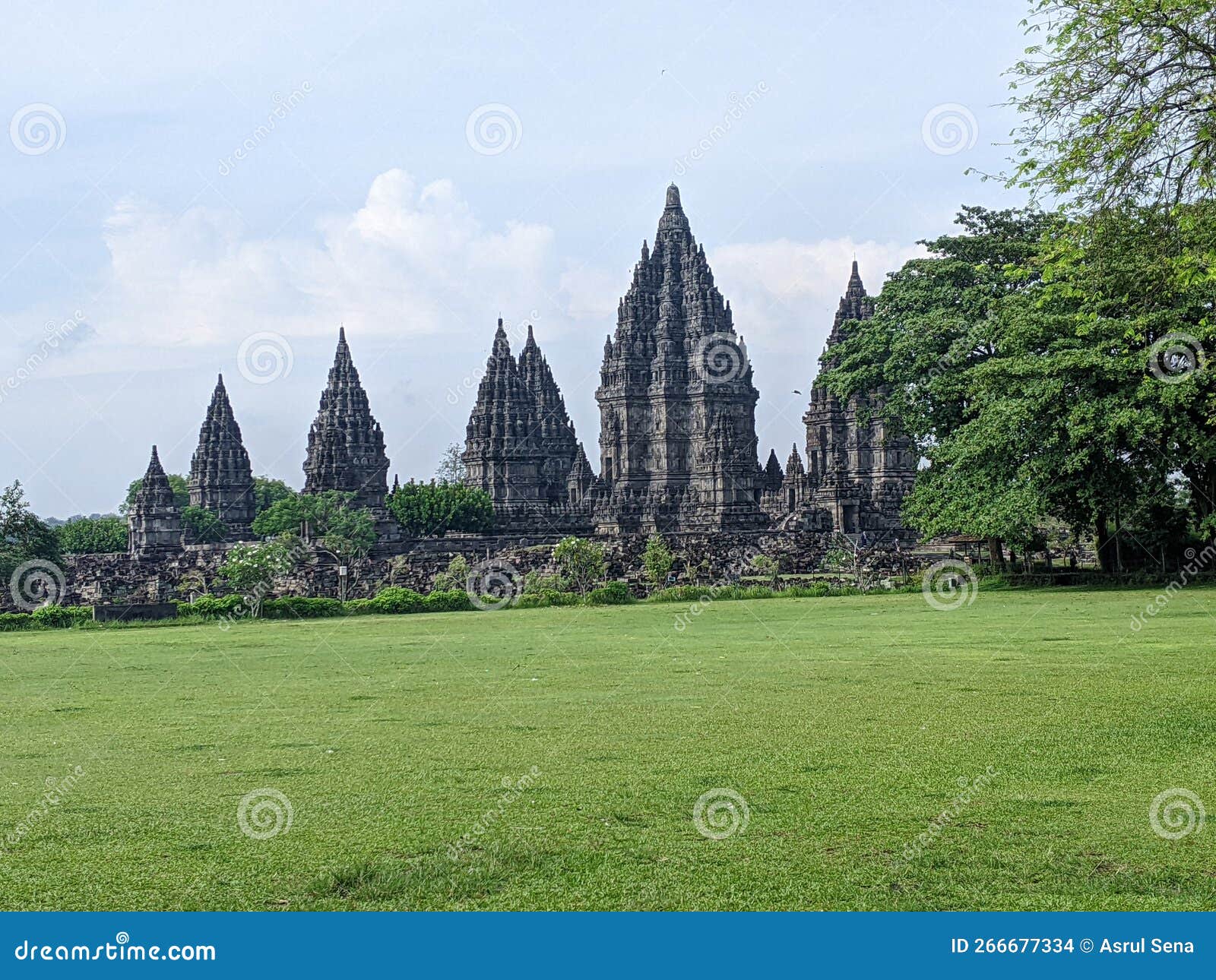 Morning View, Prambanan Temple Stock Photo - Image of morning, view ...