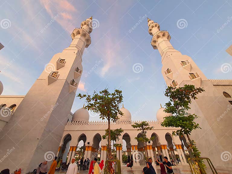 Morning View at Sheikh Zayed Grand Mosque, Surakarta, Central Java on ...