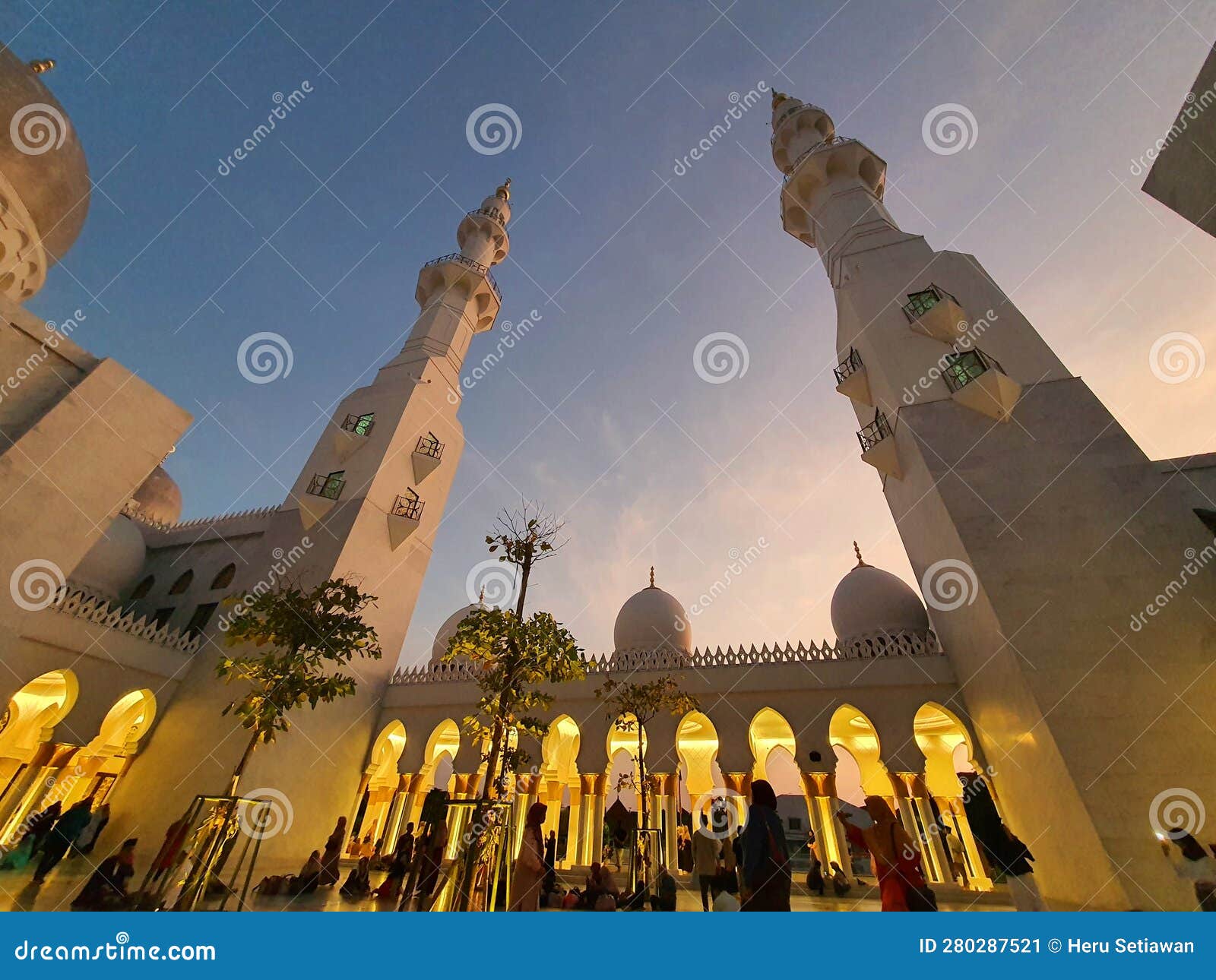 Morning View at Sheikh Zayed Grand Mosque, Surakarta, Central Java on ...