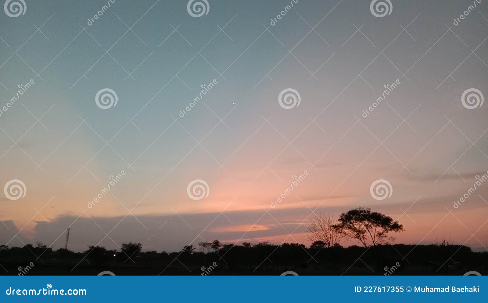 Morning view with sunrise stock image. Image of horizon - 227617355