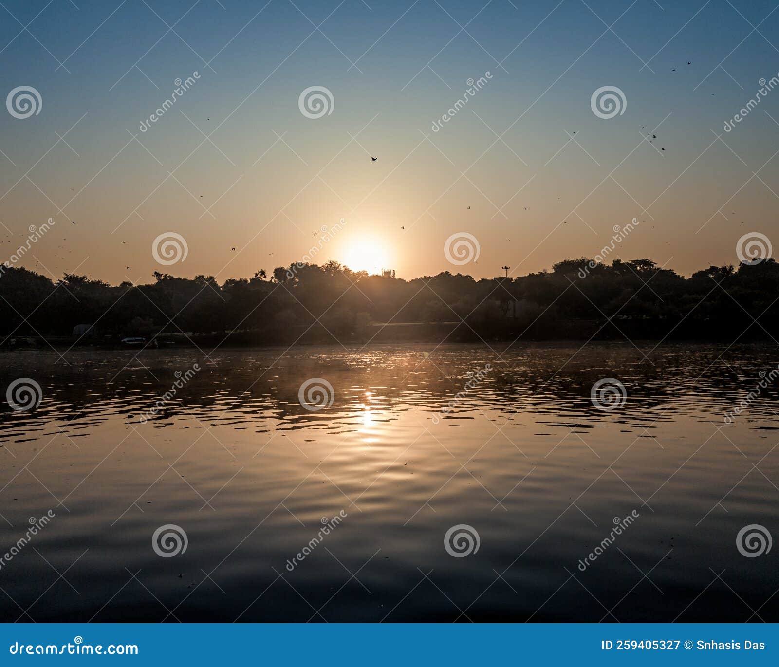Morning View with Sunrise Wow Stock Image - Image of sunrise, horizon ...
