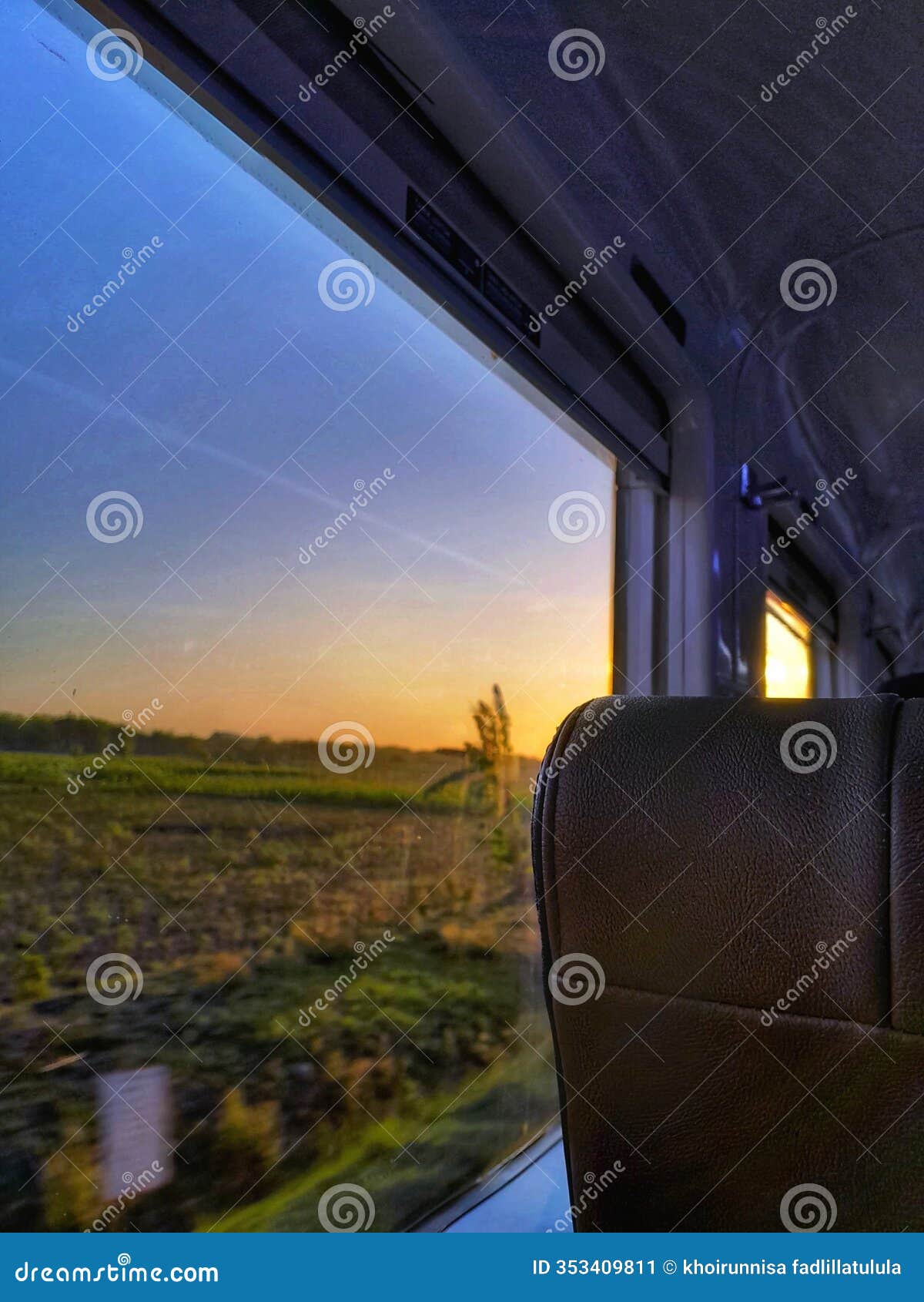 Morning View from the Train Window Stock Image - Image of evening, view ...