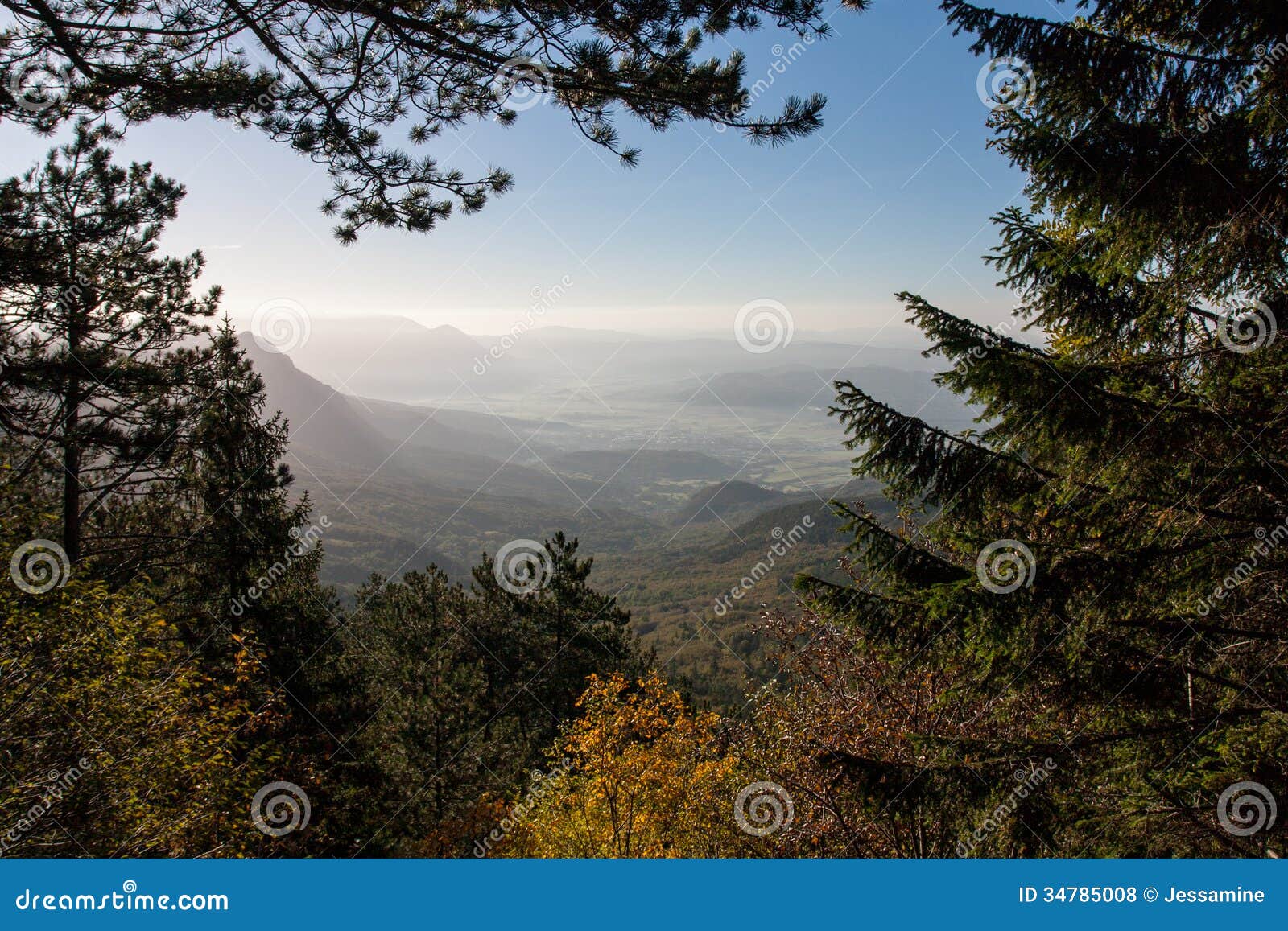 Morning View on Vipava Valley Stock Photo - Image of forest, valley ...