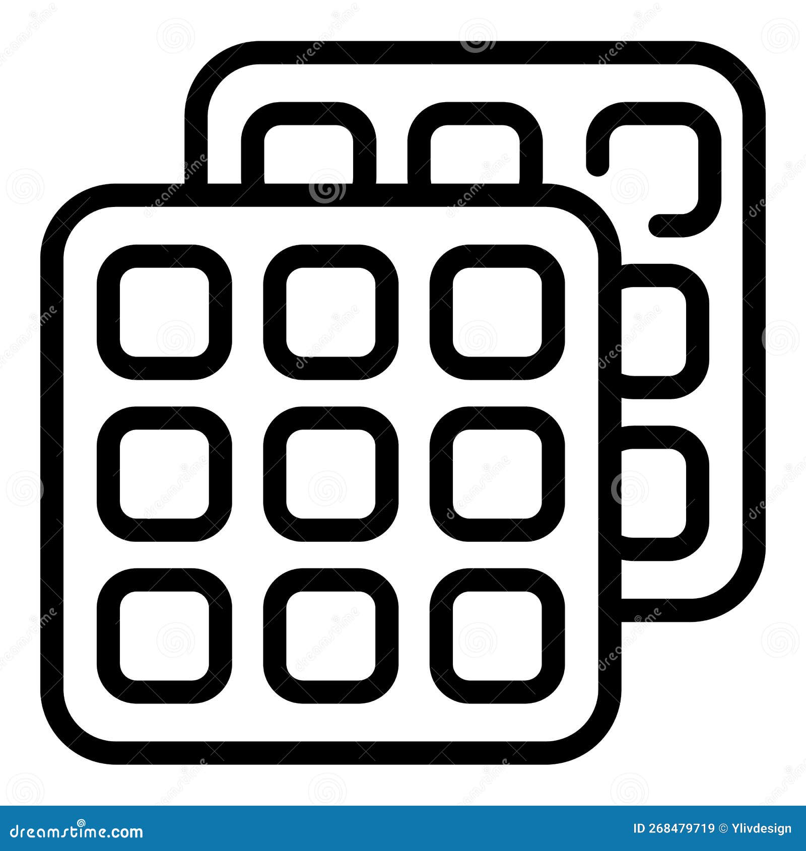 Morning Waffle Icon Outline Vector. Sugar Wafer Stock Vector ...