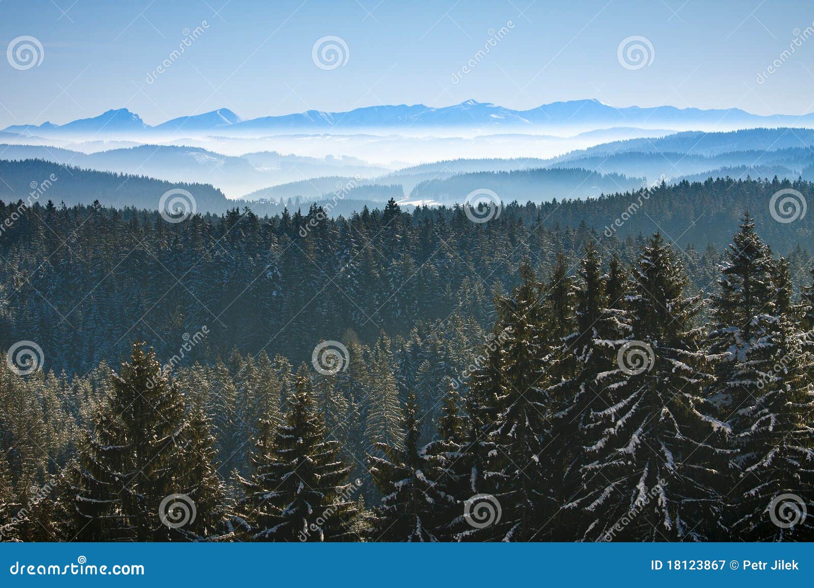 Morning Winter Calm Mountain Landscape Stock Image - Image of light ...