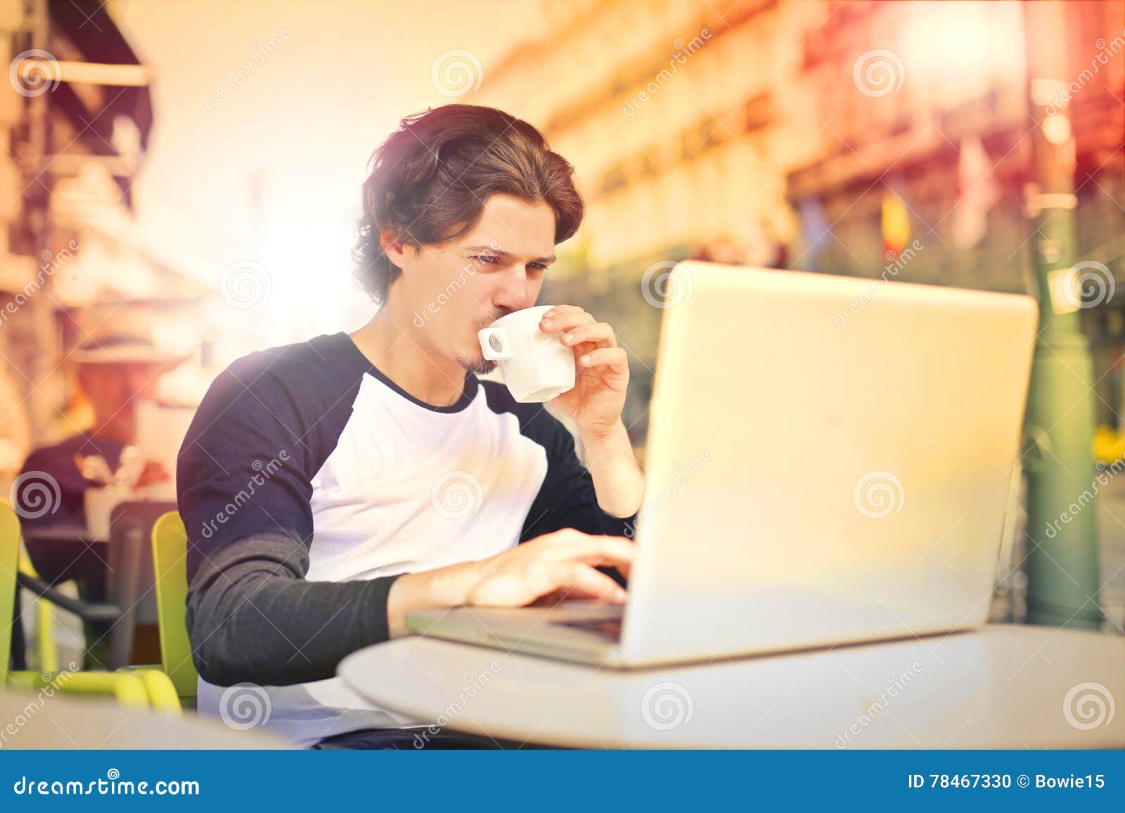 Morning work stock photo. Image of businessman, computer - 78467330