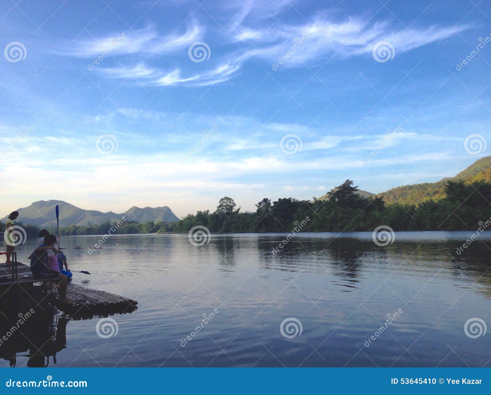 Mornings view lake editorial image. Image of morning - 53645410