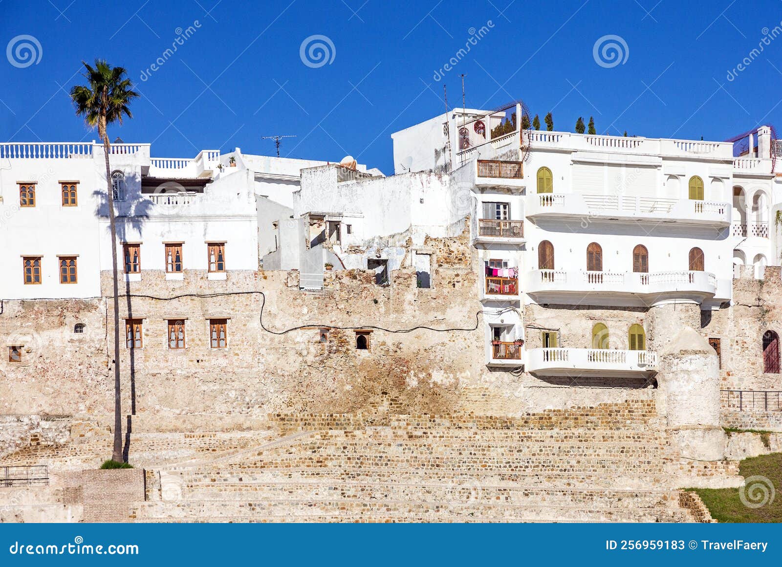 Moroccan Ancient Town Tanger, Morocco Stock Image - Image of maroc ...
