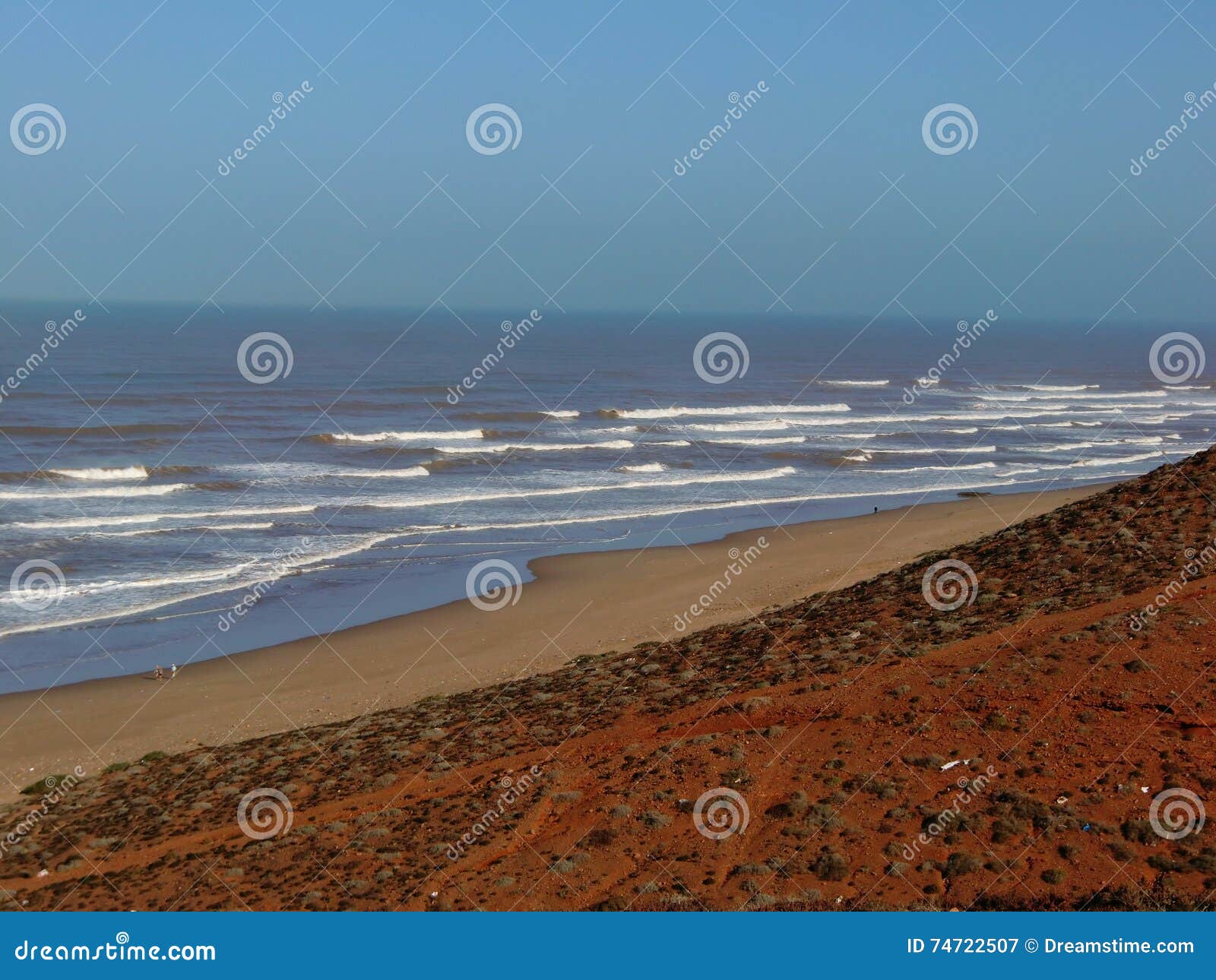 Moroccan beach stock image. Image of summer, waves, beach - 74722507