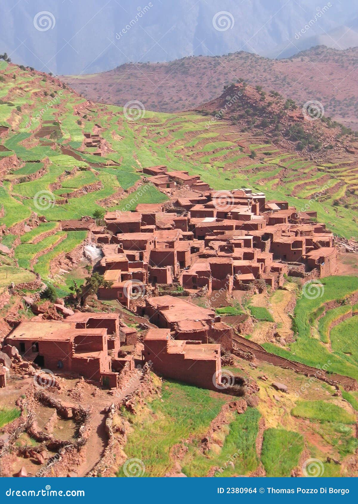 Moroccan berber village stock photo. Image of clouds, landscape - 2380964