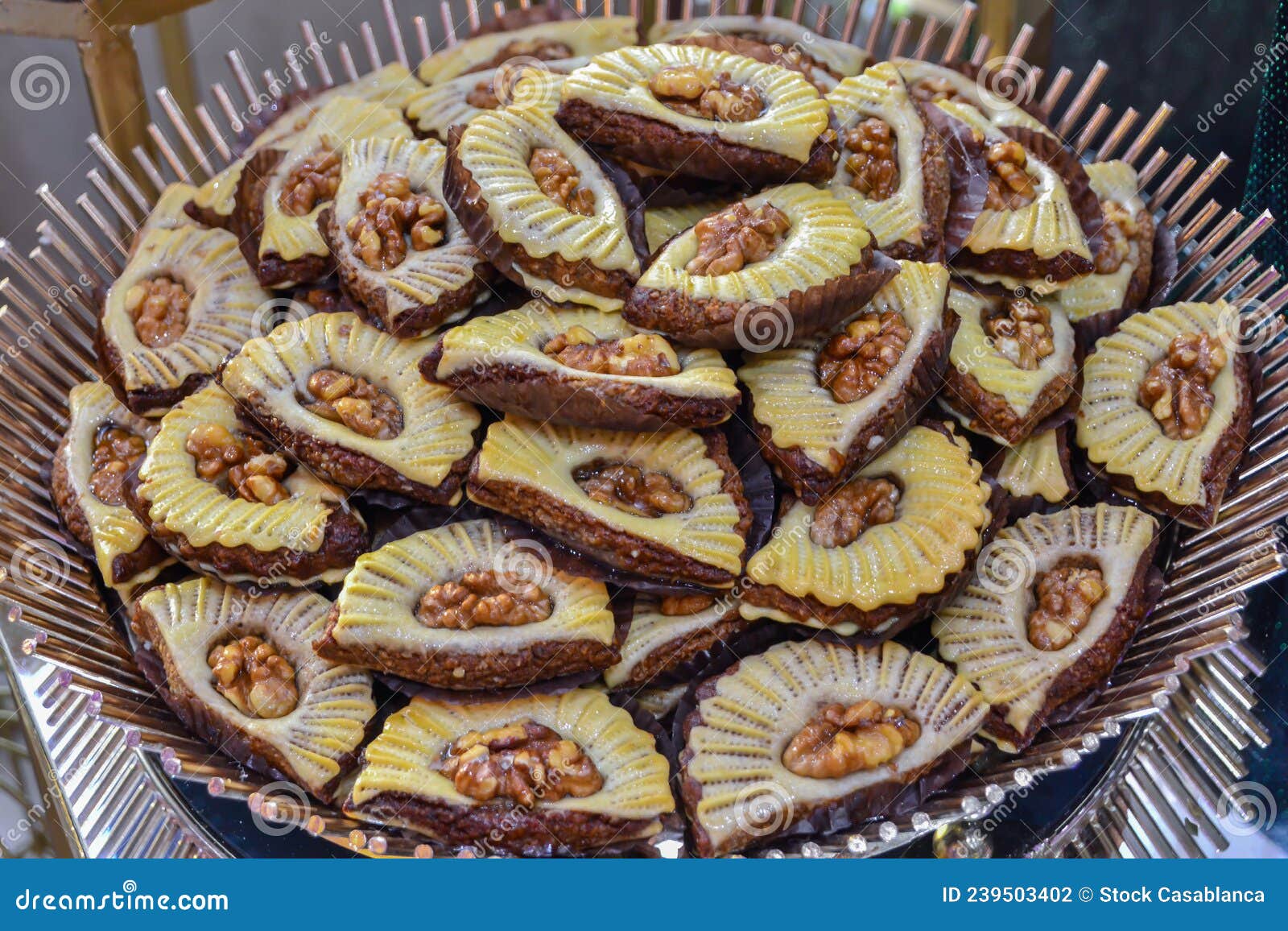 Moroccan Biscuits Are Served With Tea. Moroccan Biscuits Are Offered At ...