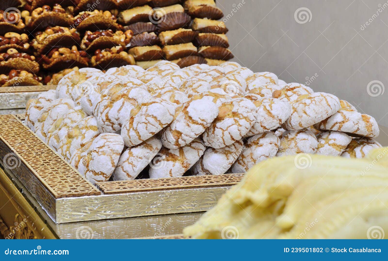 Moroccan Biscuits are Served with Tea. Stock Photo - Image of almond ...