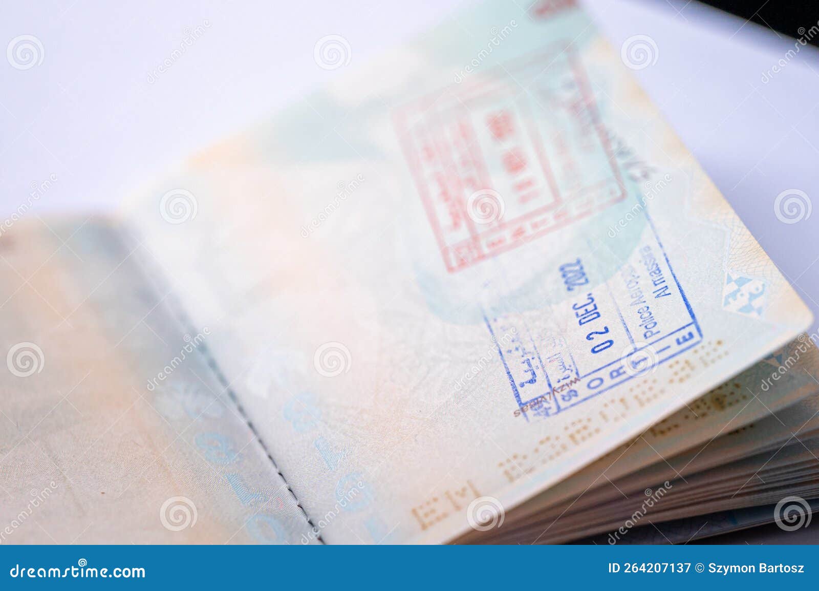 Moroccan Border Stamps in the Passport Stock Image - Image of ...