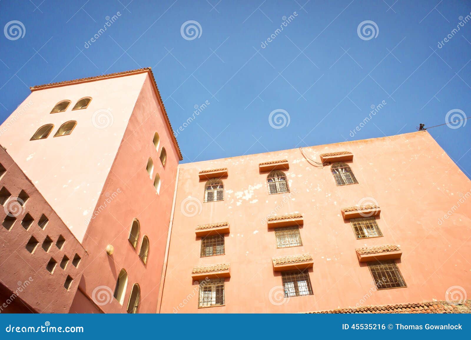 Moroccan buildings stock photo. Image of flat, tall, blue - 45535216