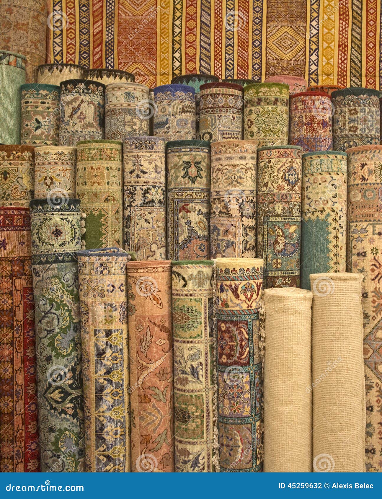Moroccan carpets stock photo. Image of arabic, souk, design - 45259632