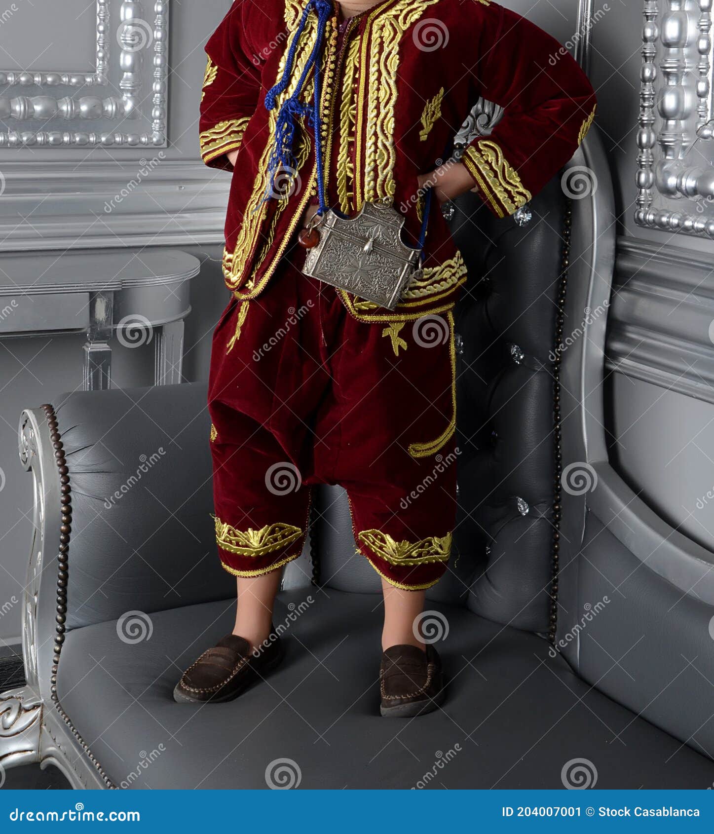 Moroccan Child Wears Traditional Clothes Stock Image - Image of design ...