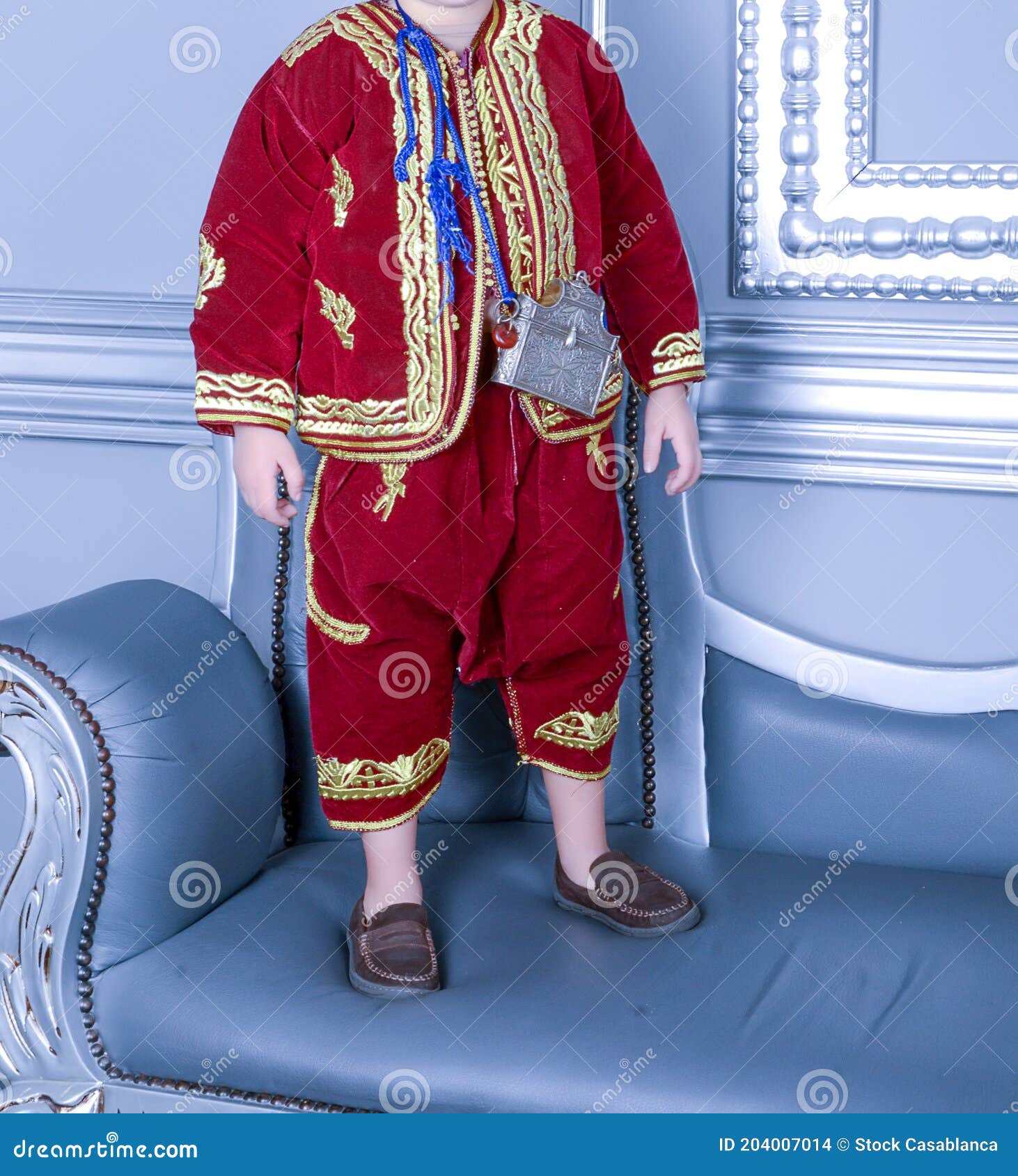 Moroccan Child Wears Traditional Clothes Stock Photo - Image of evening ...