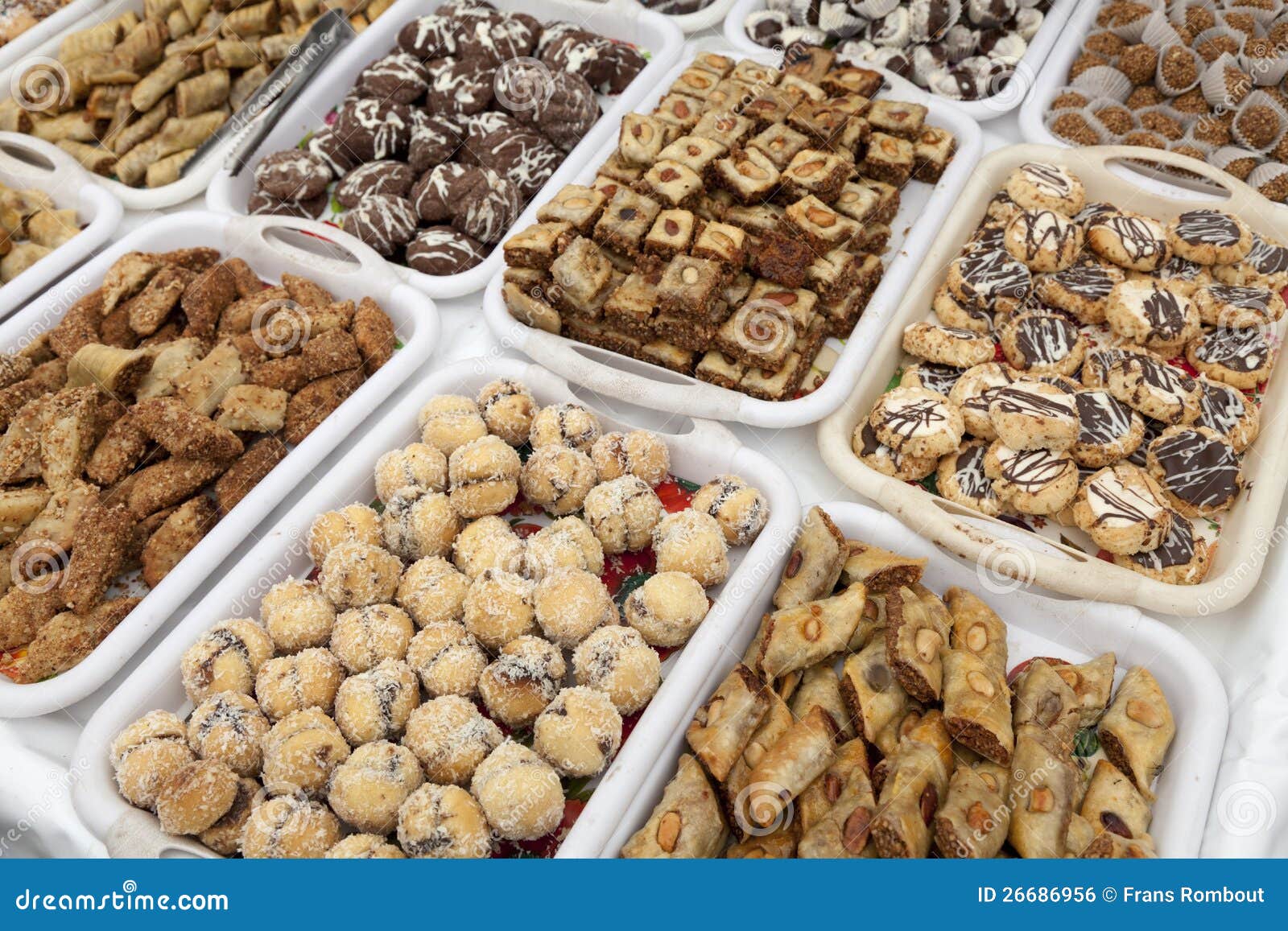 Moroccan Cookies at the Bakery Stock Photo - Image of africa, morocco ...
