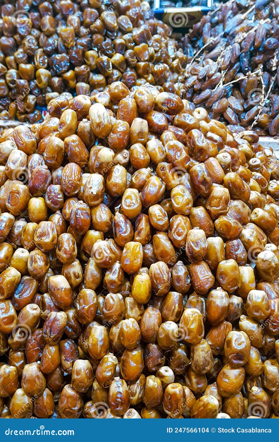 Moroccan Dates Piled on a Plate for Selling. Stock Photo - Image of ...