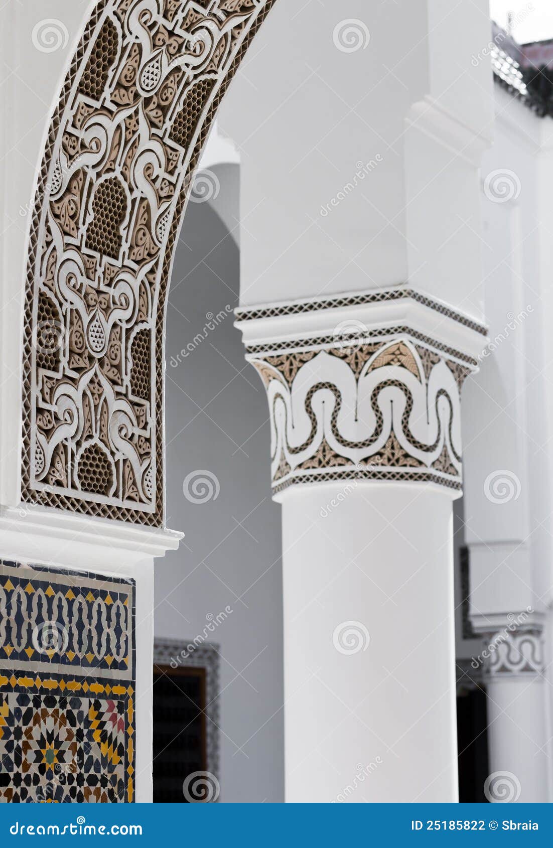 Moroccan decorations stock photo. Image of arab, column - 25185822