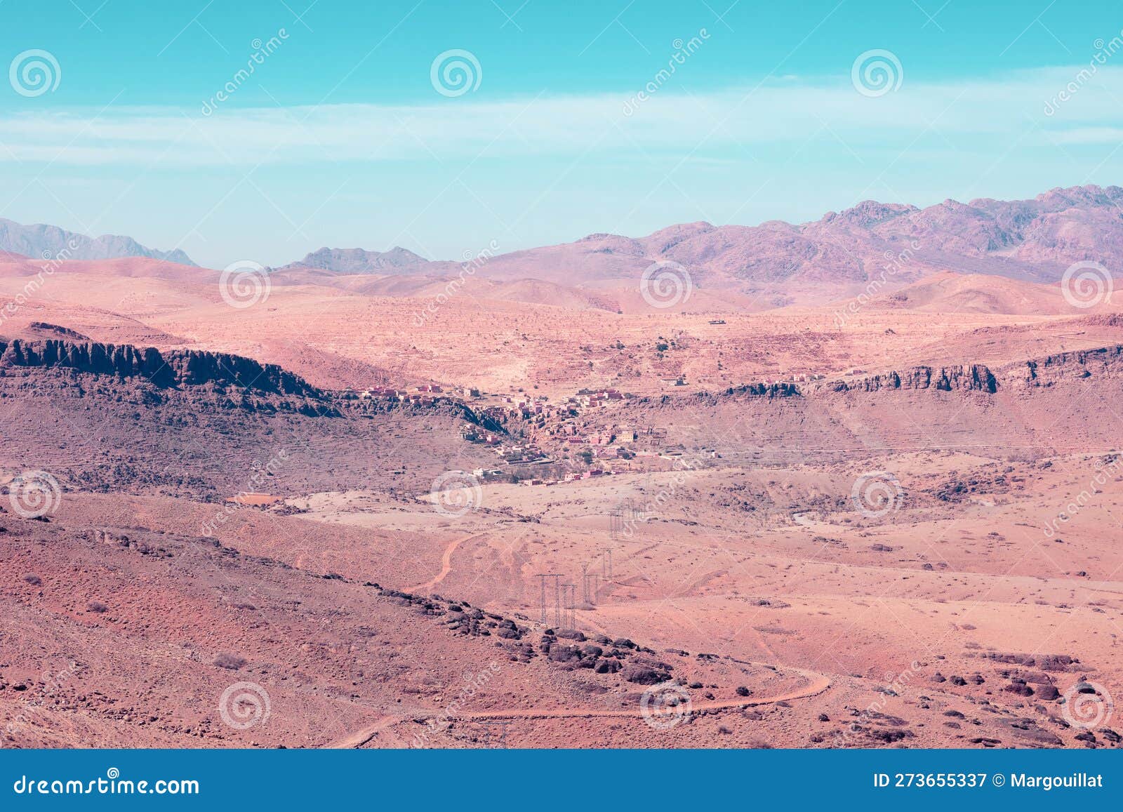 Moroccan desert landscape stock image. Image of country - 273655337