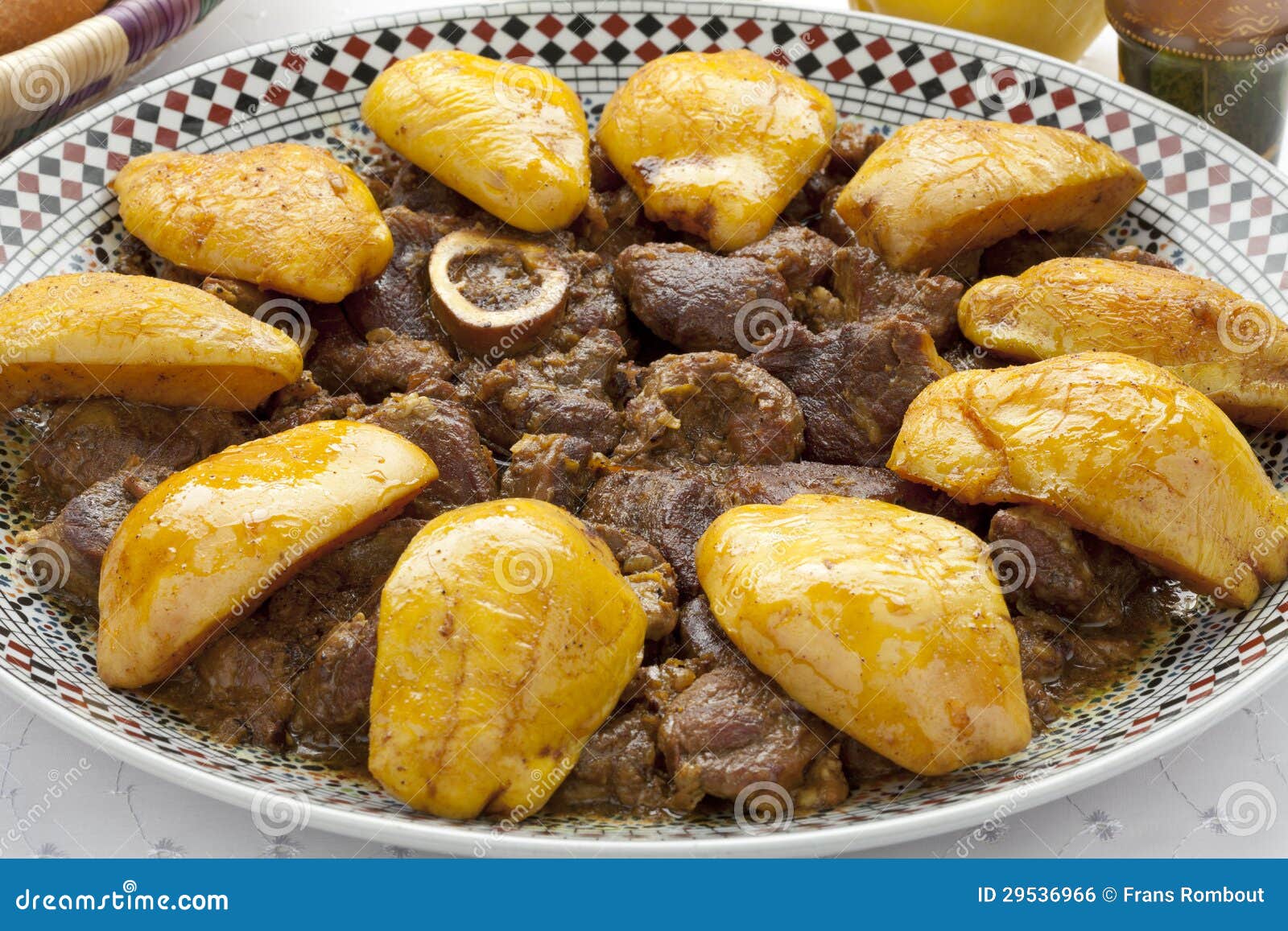 Moroccan Dish with Meat and Safarjal Stock Photo - Image of safarjal ...