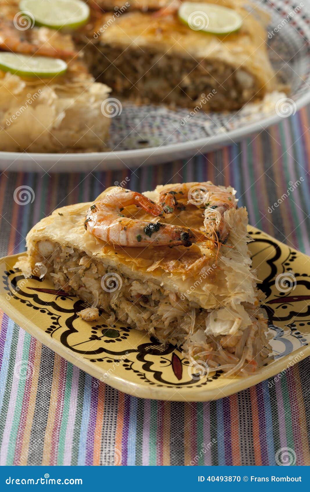 Moroccan fish pastilla stock photo. Image of bistella - 40493870