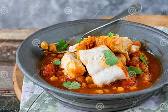 Moroccan fish stew stock photo. Image of moroccan, recipe - 288650582