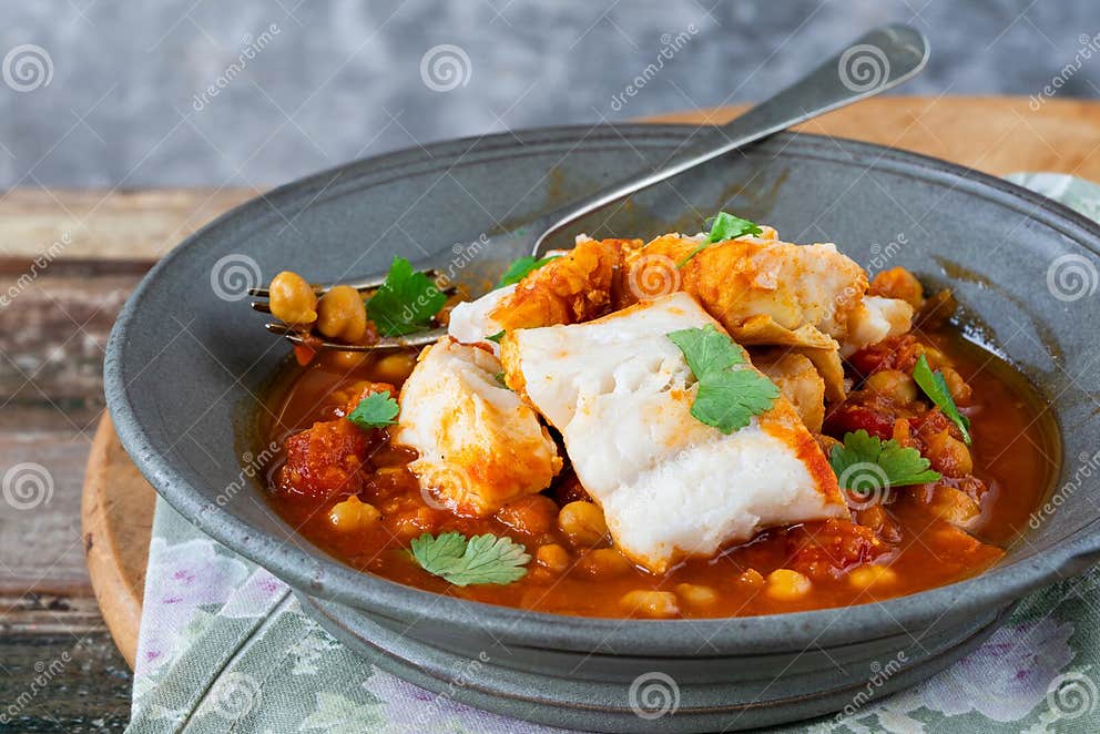 Moroccan fish stew stock photo. Image of moroccan, recipe - 288650582