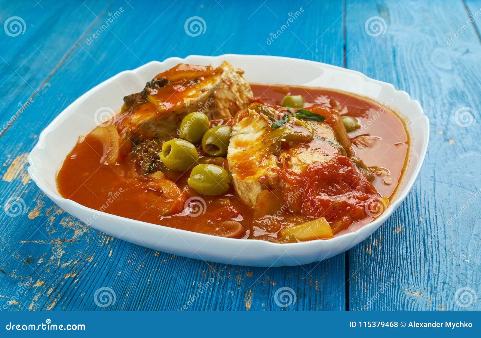 Moroccan Fish Stew stock photo. Image of close, stewed - 115379468