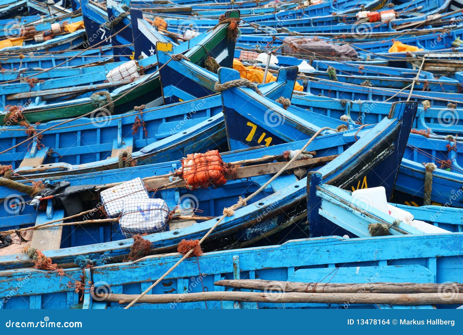 Moroccan fishing-boats stock photo. Image of gear, morocco - 13478164