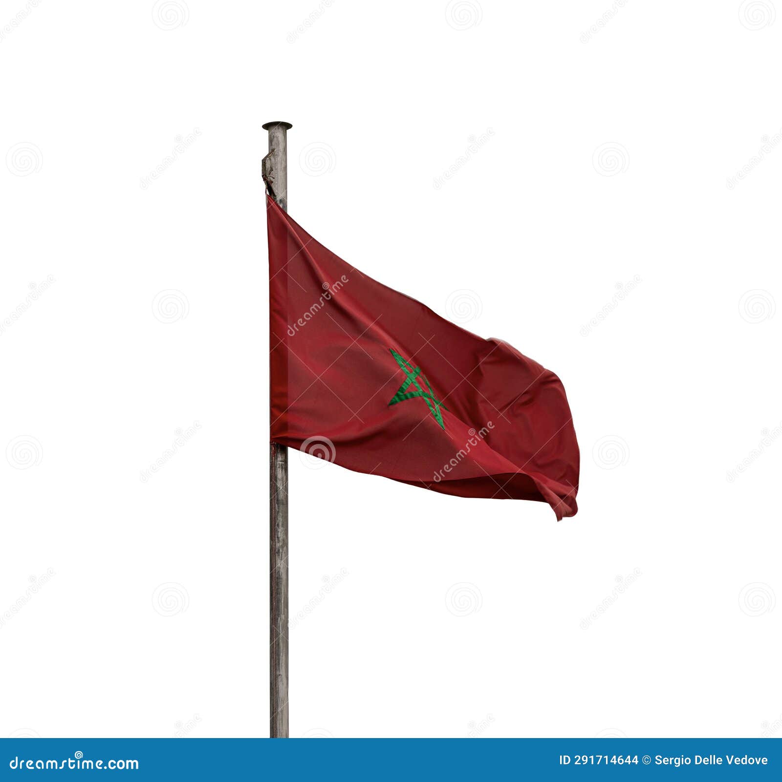 Moroccan flag stock photo. Image of blowing, background - 291714644